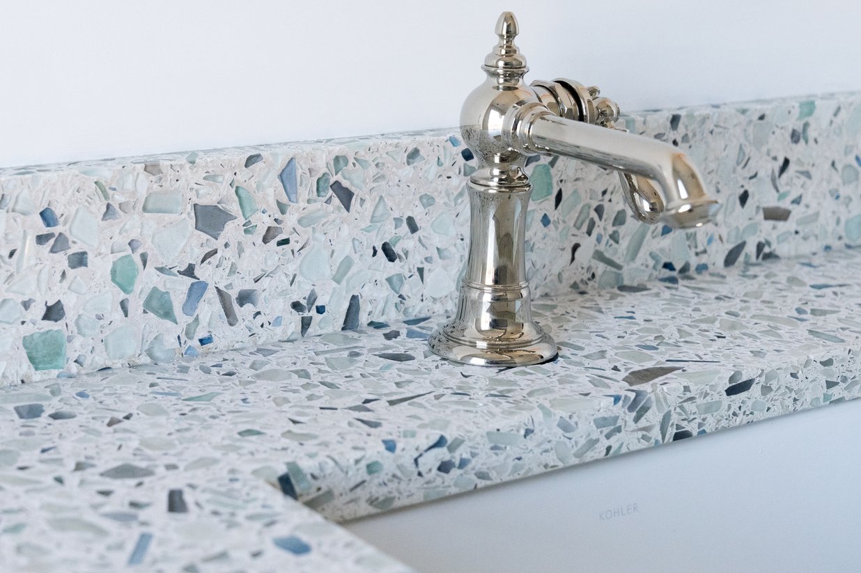 Introducing Sea Pearl, The Crushed Glass Countertop with the Feel of A ...