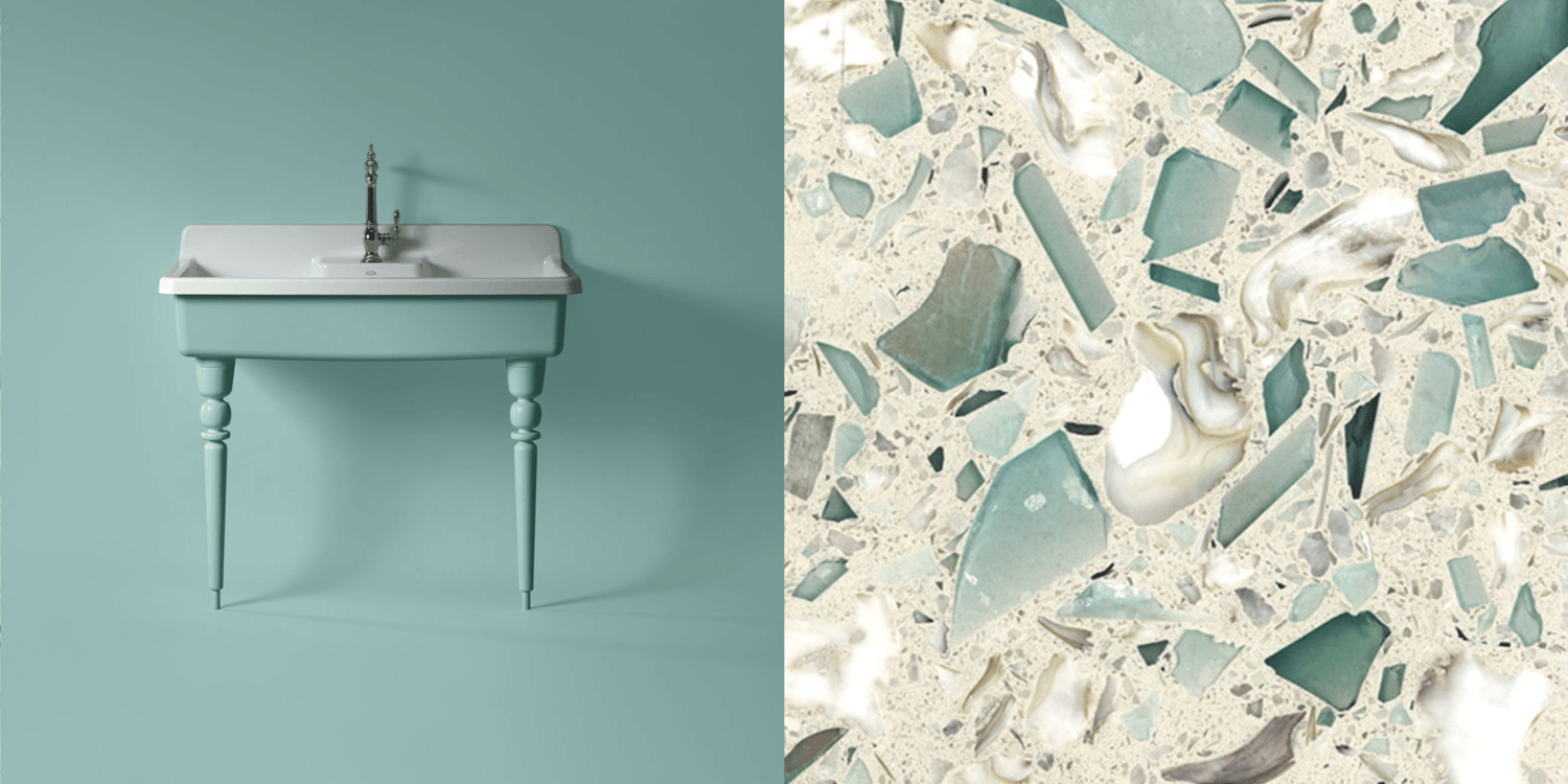 2023’s Trending Colors of the Year Paired with 8 Recycled Glass Surfaces